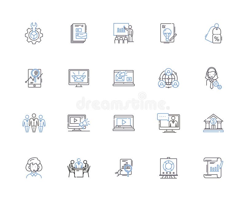 Product Management Outline Icons Collection. Product, Management ...