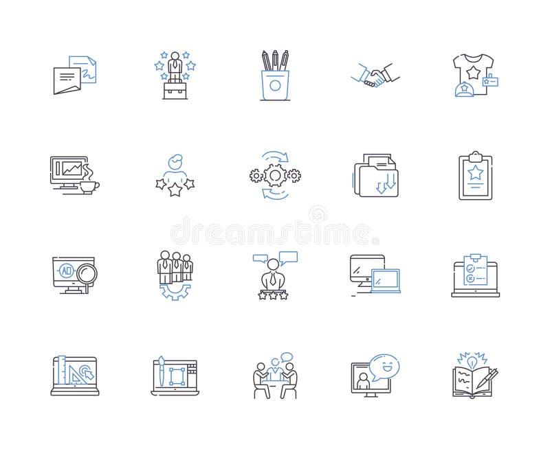Product Management Outline Icons Collection. Product, Management ...
