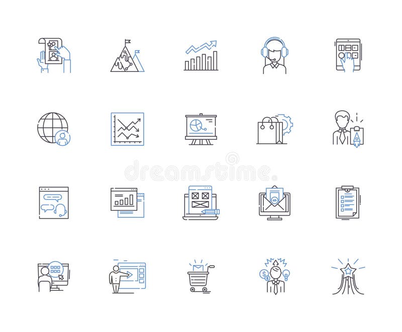 Product Management Outline Icons Collection. Product, Management ...