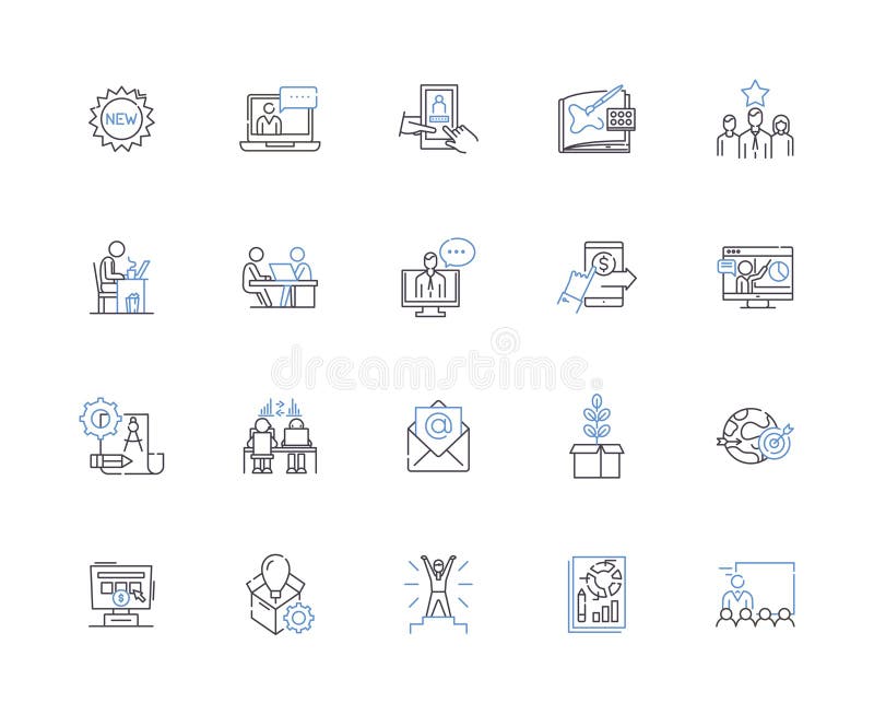 Product Management Outline Icons Collection. Product, Management ...