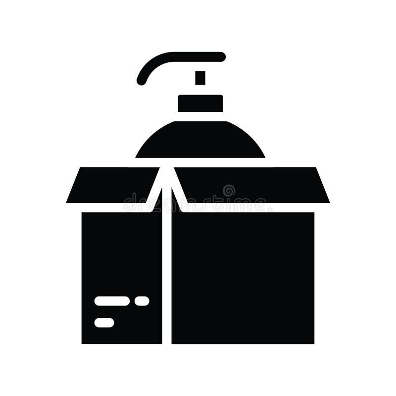 Soap Dispenser Vector Solid Icon Design Illustration. Product ...
