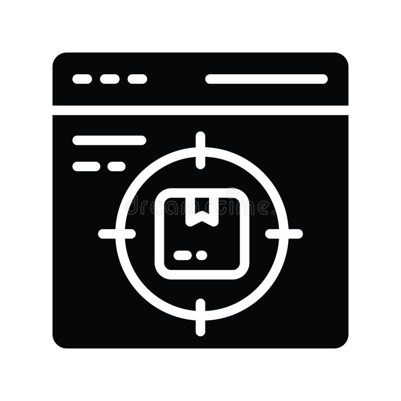 Target Product Vector Solid Icon Design Illustration. Product ...