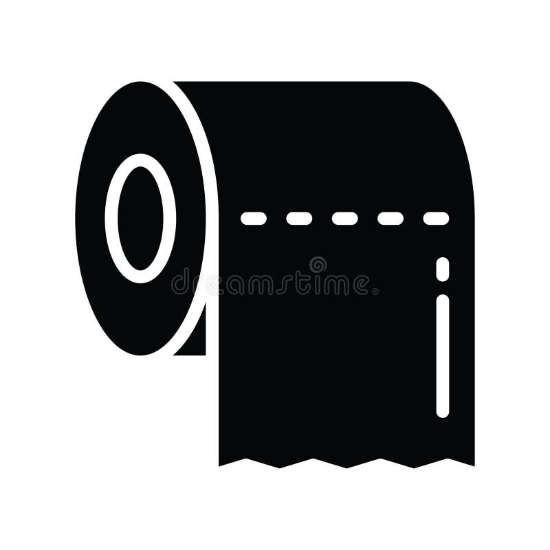 Tissue Roll Vector Solid Icon Design Illustration. Product Management ...