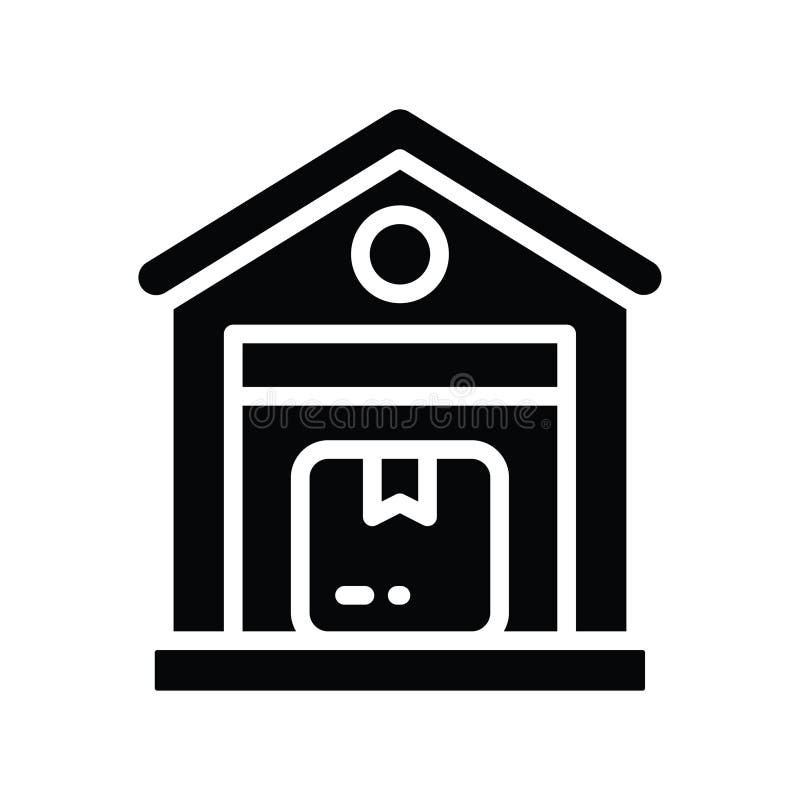 Warehouse Vector Solid Icon Design Illustration. Product Management ...