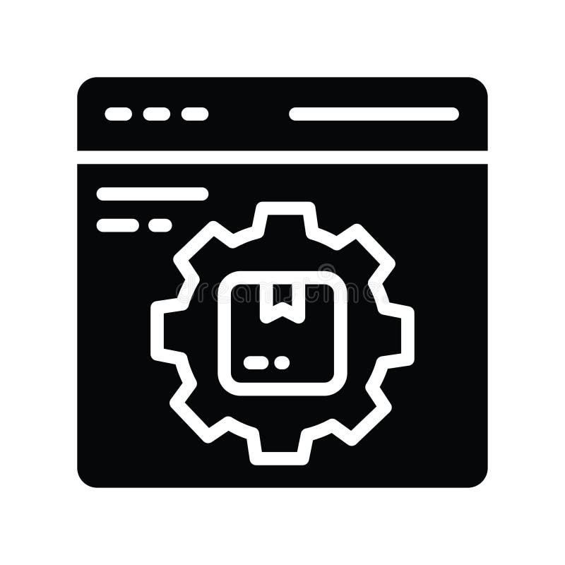 Work Process Vector Solid Icon Design Illustration. Product Management ...