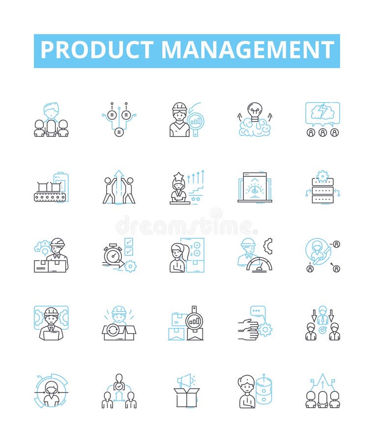 Product Management Vector Line Icons Set Product Management Planning