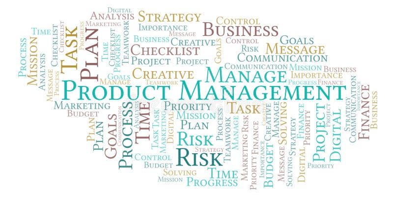 Product Management Word Cloud, Made with Text only. Stock Illustration ...