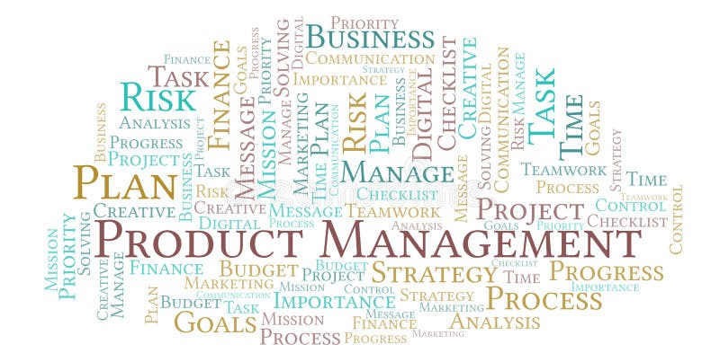 Product Management Word Cloud, Made with Text only. Stock Illustration ...
