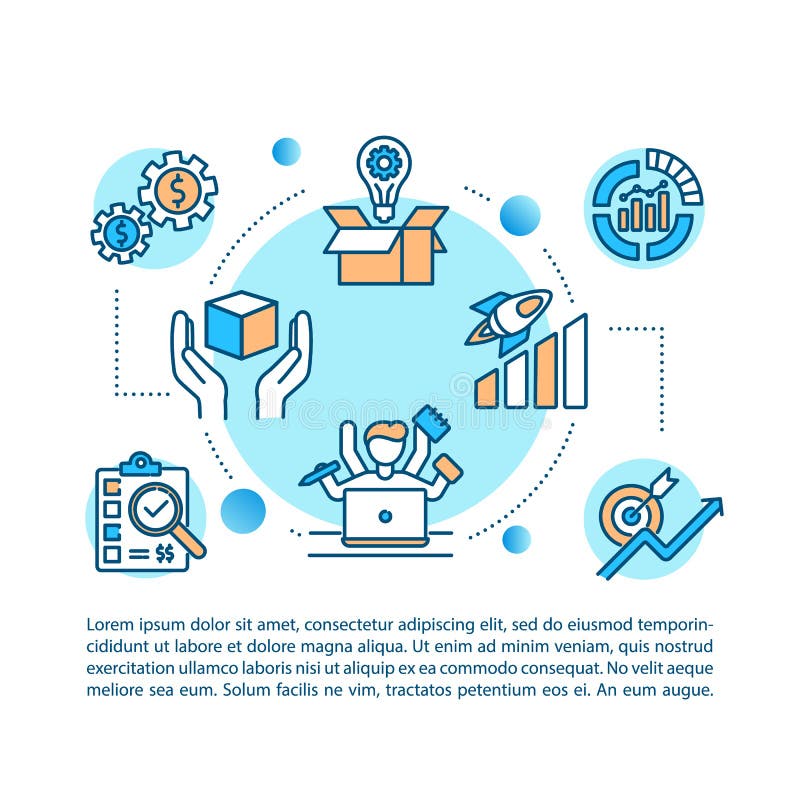 Product Manager Concept Icon with Text Stock Vector - Illustration of ...