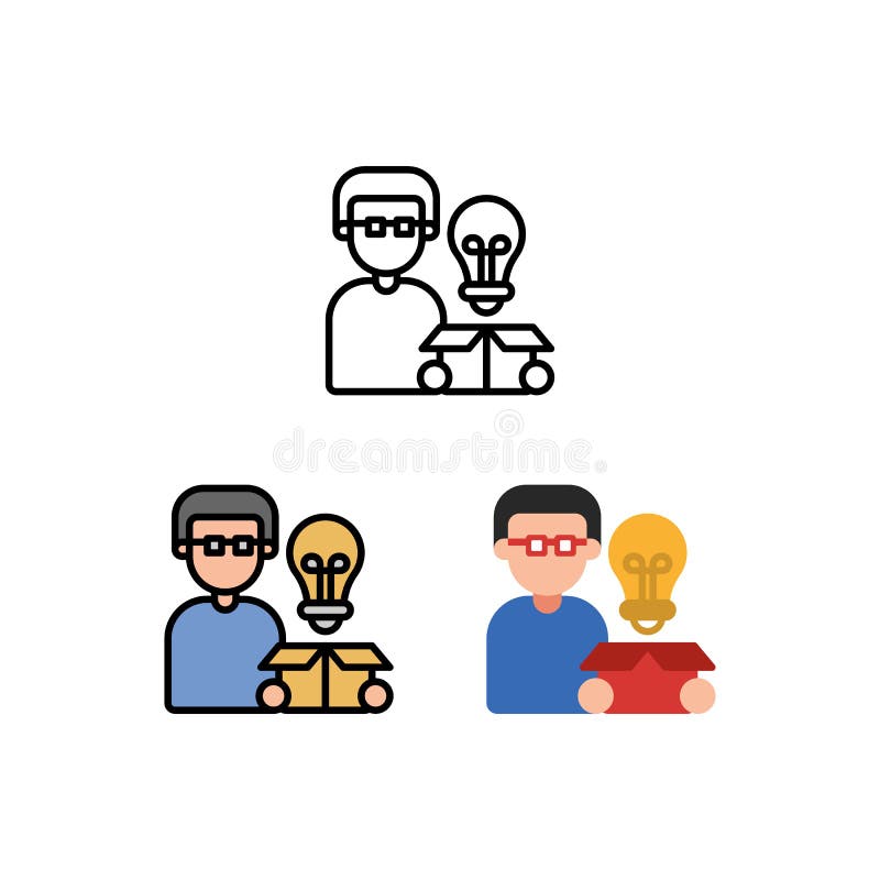 Product Manager Creative Idea Product Icon, Logo, and Illustration ...