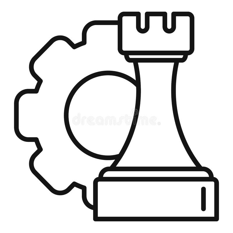 Manager Strategy Icon, Black Vector Sign with Editable Strokes, Concept ...