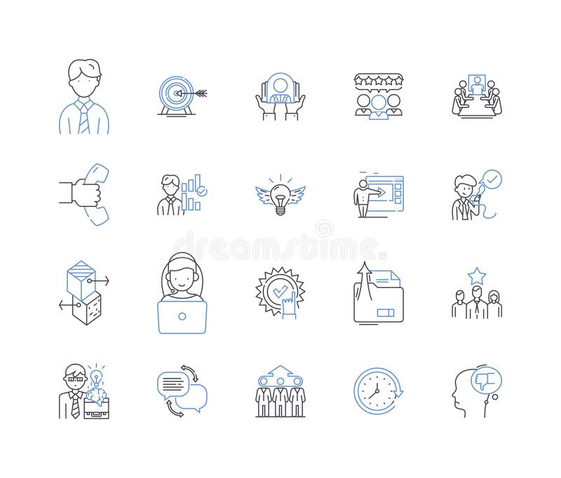 Product-market Fit Line Icons Collection. Alignment, Integration ...