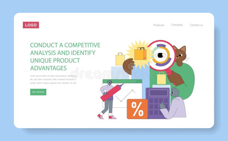 Product Marketing. Flat Vector Illustration Stock Illustration ...