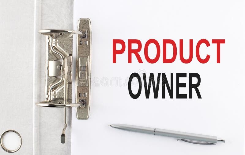 PRODUCT OWNER Text on the Paper Folder with Pen. Business Concept Stock ...