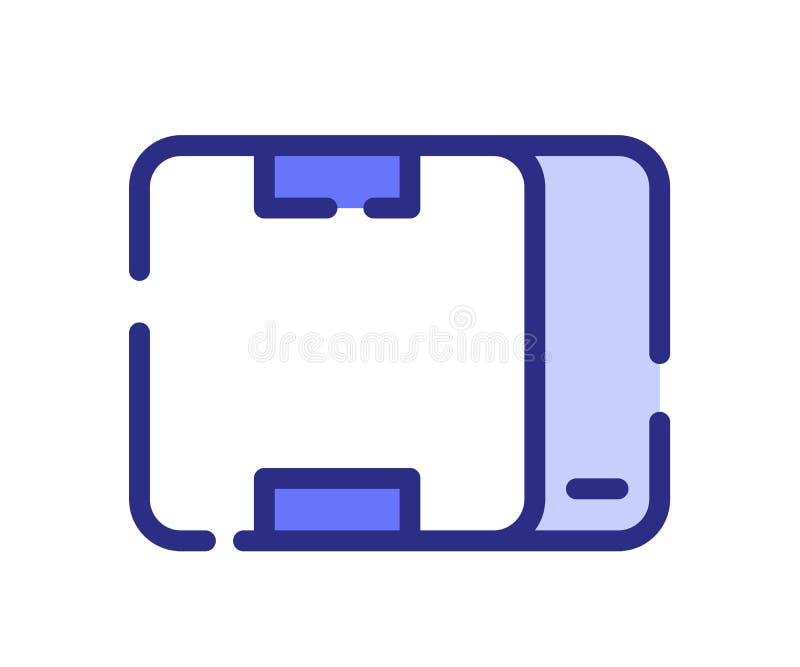 Product Package Box Single Isolated Icon with Dash or Dashed Line Style ...