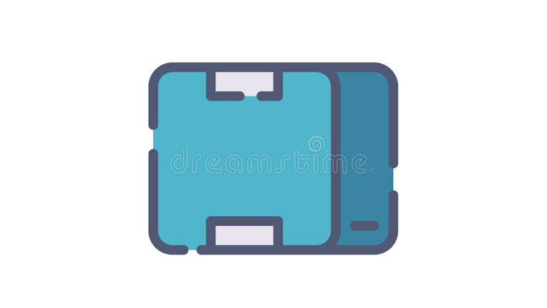 Product Package Box Single Isolated Icon with Single Isolated Icon with ...
