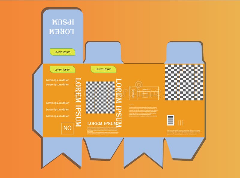 Product Packaging Cardboard Paper Box Template Hanging Tab. Product ...