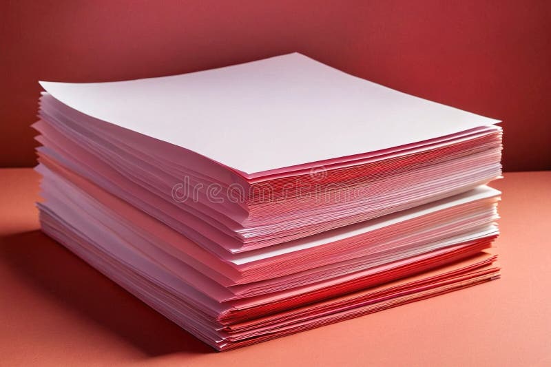 Product Packaging Mockup Photo Ofstack of A4 Papers, Studio Advertising ...