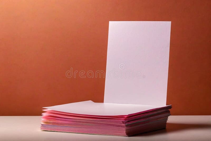 Product Packaging Mockup Photo Ofstack of A4 Papers, Studio Advertising ...