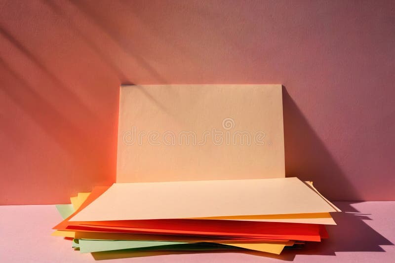 Product Packaging Mockup Photo Ofstack of A4 Papers, Studio Advertising ...