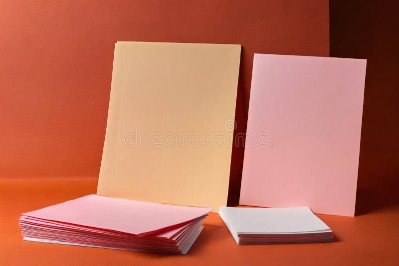 Product Packaging Mockup Photo Ofstack of A4 Papers, Studio Advertising ...
