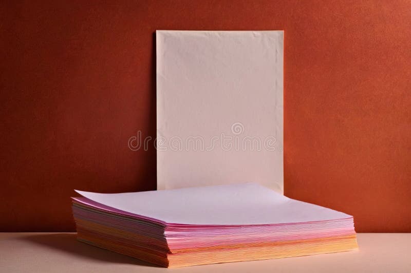 Product Packaging Mockup Photo Ofstack of A4 Papers, Studio Advertising ...