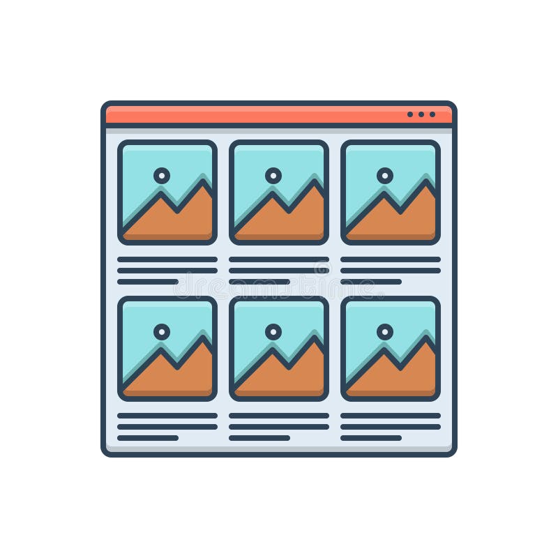 Color Illustration Icon for Product Page, Presentation and Template ...