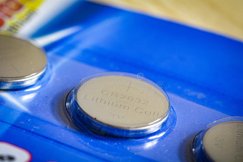 Product Photo of a Single Lithium Button in Blister Stock Photo - Image ...