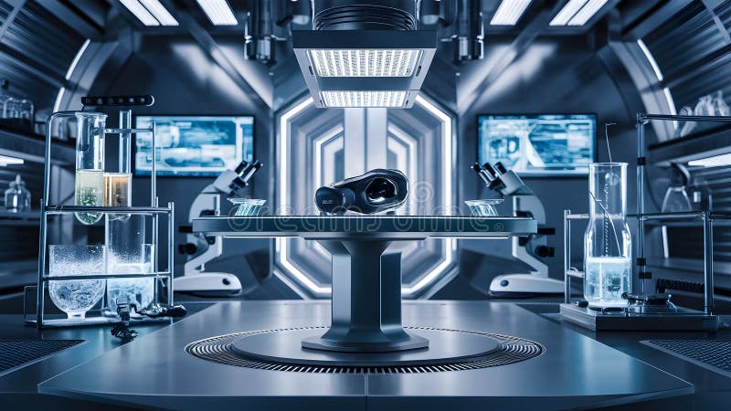 Product Placement Table in Science Lab Stock Illustration ...