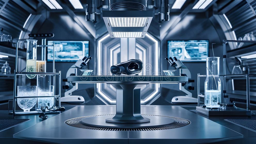 Product Placement Table in Science Lab Stock Illustration ...