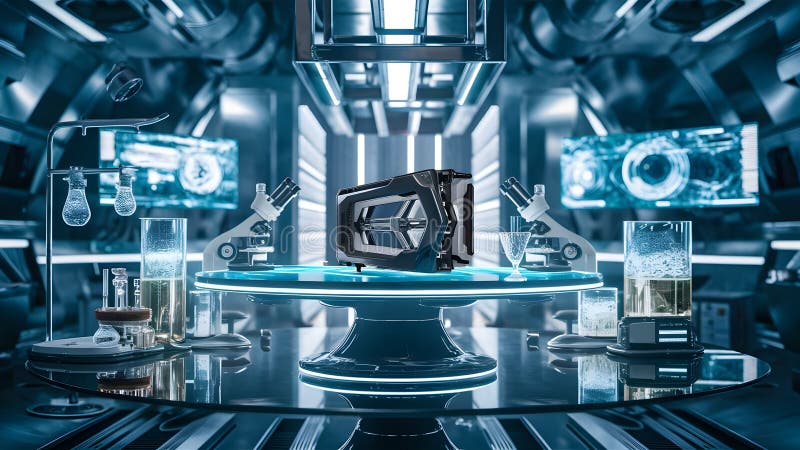 Product Placement Table in Science Lab Stock Illustration ...