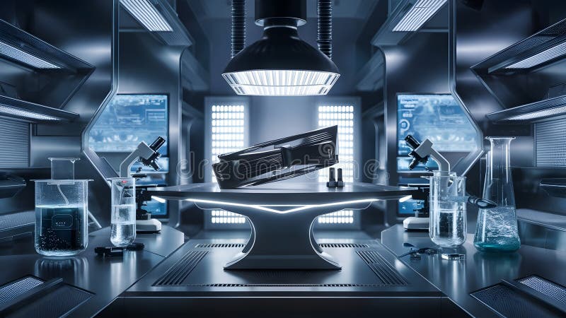 Product Placement Table in Science Lab Stock Illustration ...