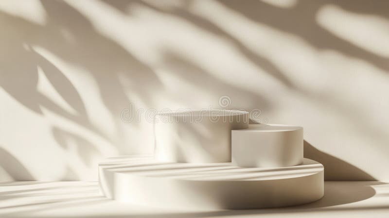 Product Podium with Paper and Shadows Perfect for Design Display Stock ...