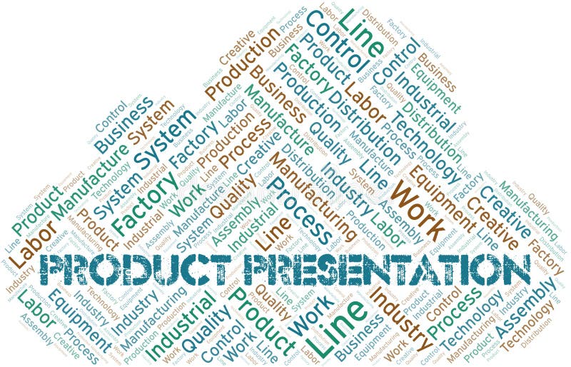 Product Presentation Word Cloud Create with Text only. Stock ...