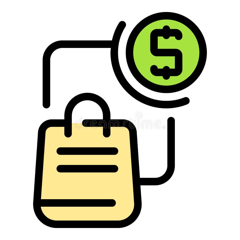 Product Price Icon Color Outline Vector Stock Vector - Illustration of ...