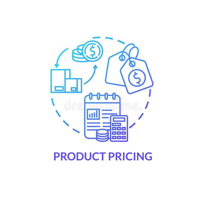 Product Pricing Red Gradient Concept Icon Stock Vector - Illustration ...
