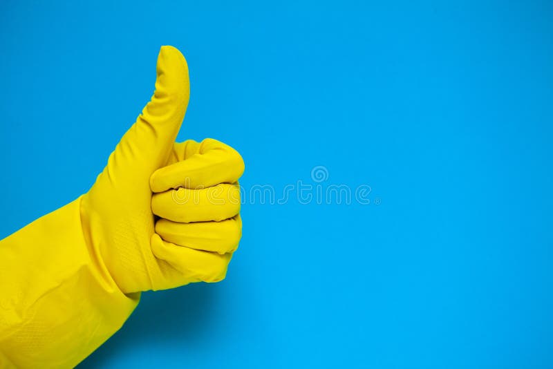 Product for Professional Cleaning on Blue Background Stock Photo ...