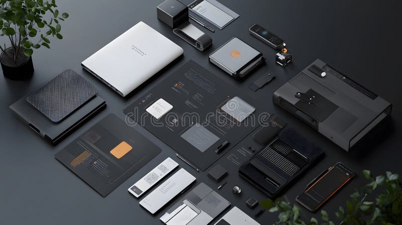 A Product Prototype Mockup with Graphic Design Elements, Including ...