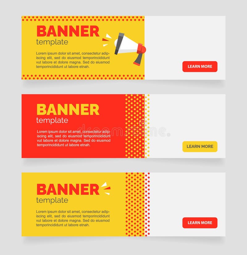 Product Purchase Horizontal Web Banner Design Template Stock Vector ...