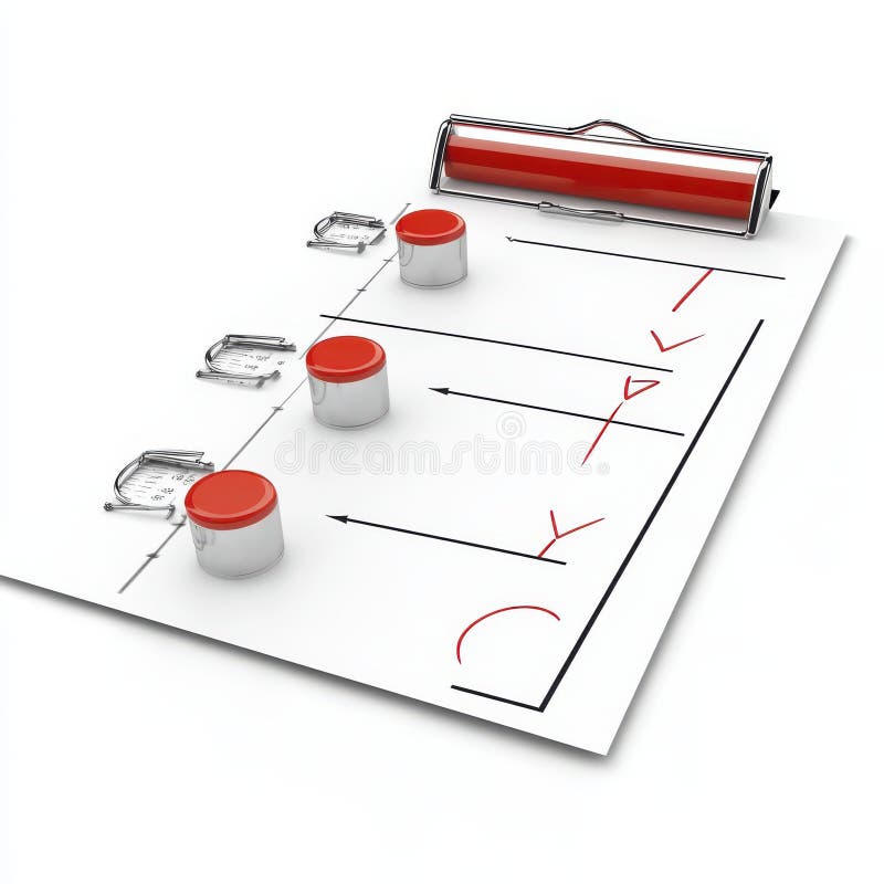 Quality Review Meeting Checklist Isolated on White Background Stock ...