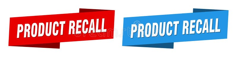 Product Recall Banner. Product Recall Ribbon Label Sign Set Stock ...