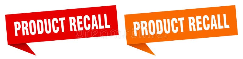 Product Recall Banner. Product Recall Speech Bubble Label Set Stock ...