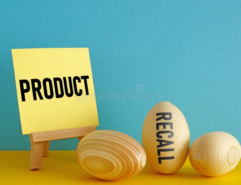 Product Recall is Shown Using the Text and Photo of Eggs Stock Image ...