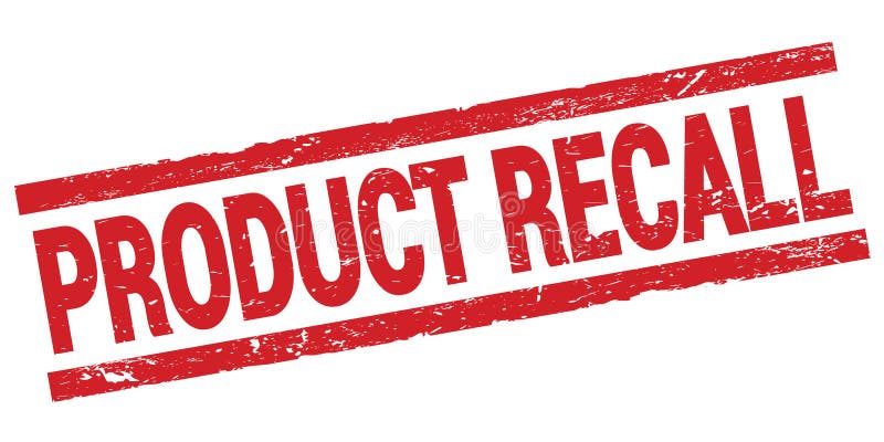PRODUCT RECALL Text on Red Rectangle Stamp Sign Stock Illustration ...