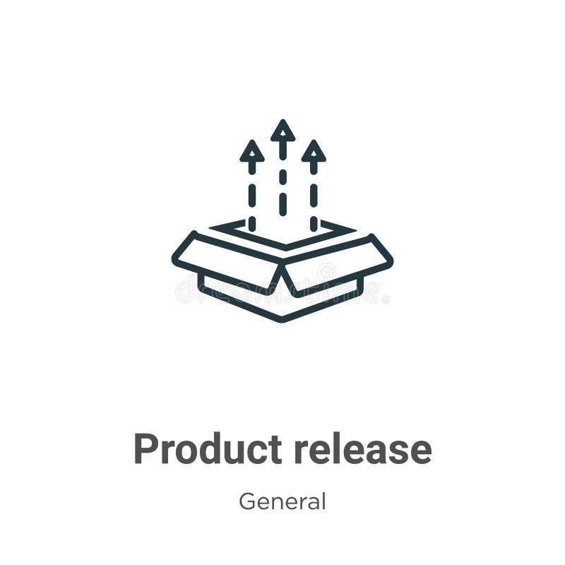 Product Release Outline Vector Icon. Thin Line Black Product Release ...