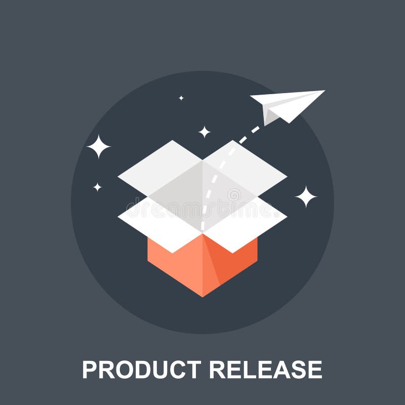 Product Release Icon in Filled, Thin Line, Outline and Stroke Style ...
