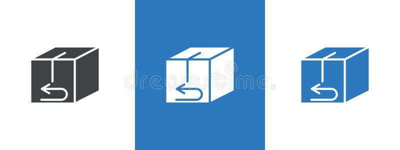 Product Return Box Icon Black Line Art Vector Stock Vector ...