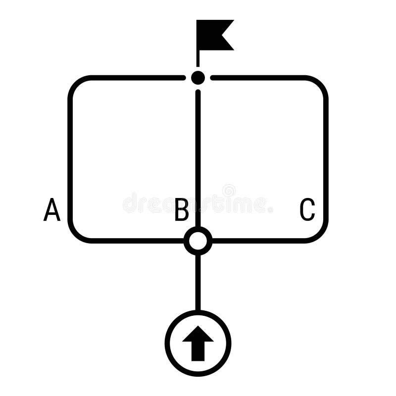 Product Roadmap with Crossroads Decision. Roadmap Design Concept Stock ...