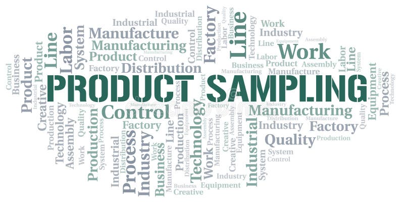 Product Sampling Word Cloud Create with Text only. Stock Illustration ...