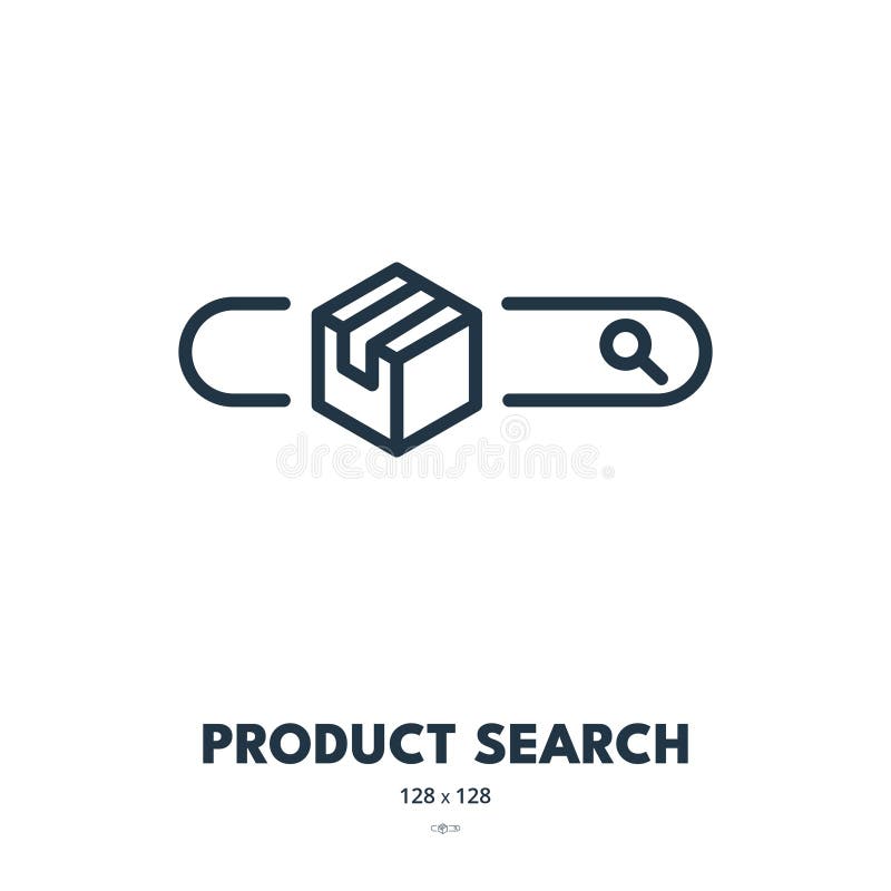 Product Search Icon. Browse, Explore, Find. Editable Stroke. Vector ...